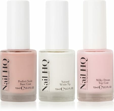 Набор лаков для ногтей Nail HQ French Manicure Trio Set, нюд, белый, молочный