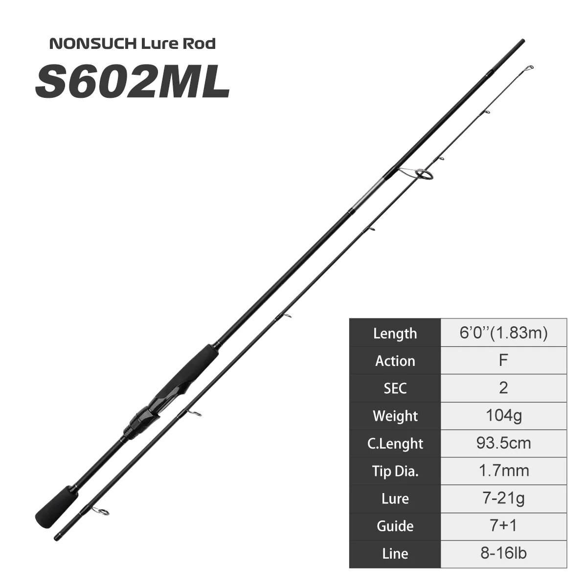 Удилище для ловли приманками NOEBY NONSUCH All Lure Fishing Rod ML M MH 1.83м 1.98м 2.13м спиннинговые и кастинговые удилища с направляющими Fuji универсальные для ловли щуки и форели-S602ML