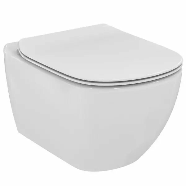 Подвесной унитаз безободковый Ideal Standard Tesi AquaBlade T007901 белый с сиденьем дюропласт T352801