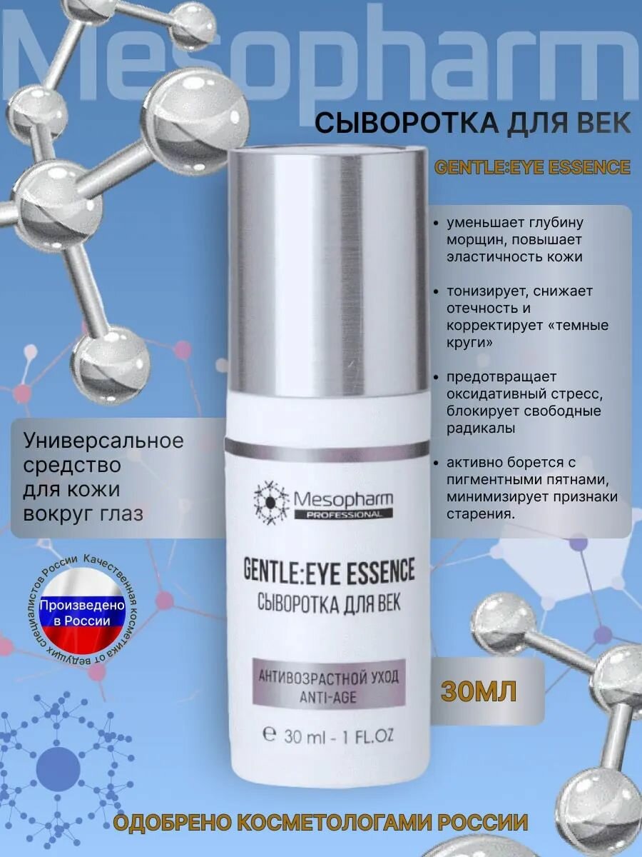 Сыворотка для век GENTLE EYE ESSENCE 30 мл. от российского бренда Mesopharm (Мезофарм)