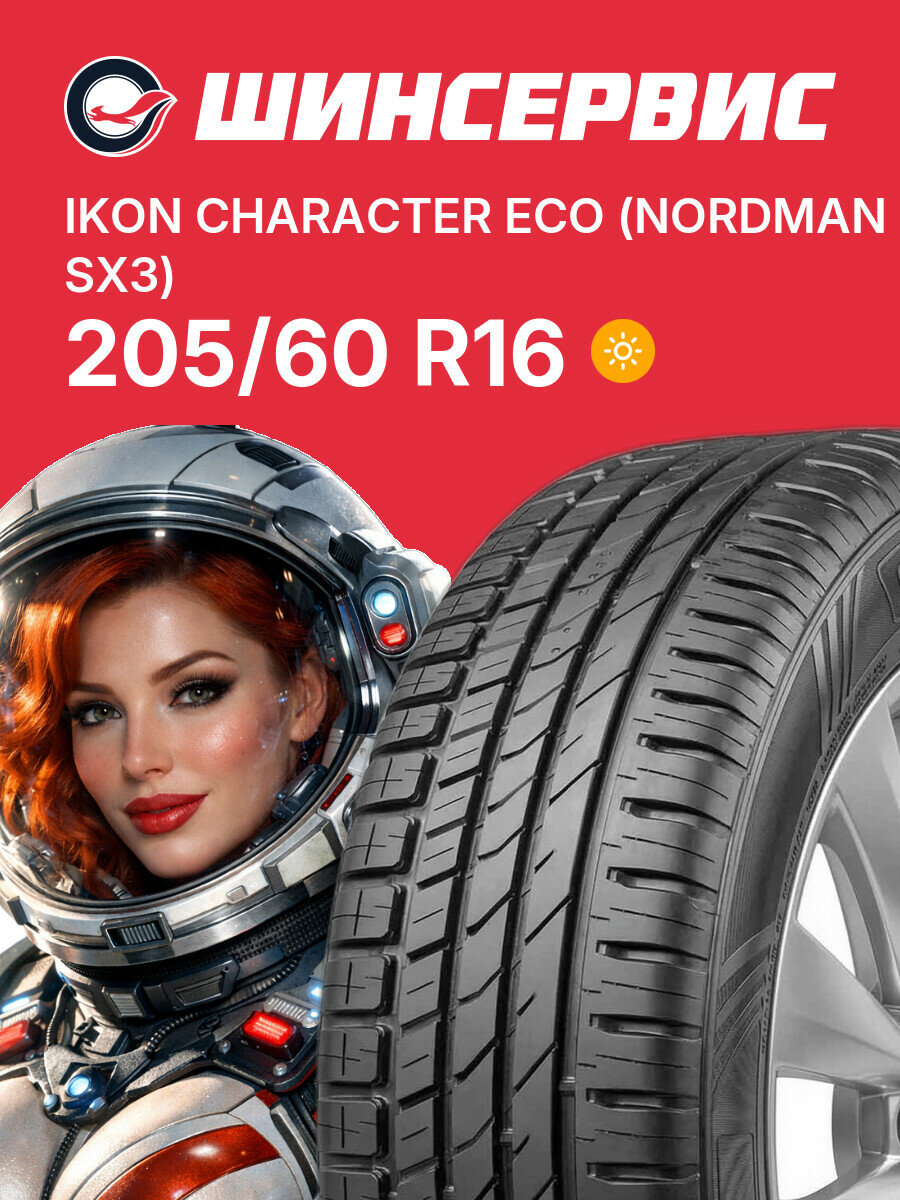 Летняя шина Ikon tyres Character Eco 205/60 R16 92H, летняя автомобильная резина