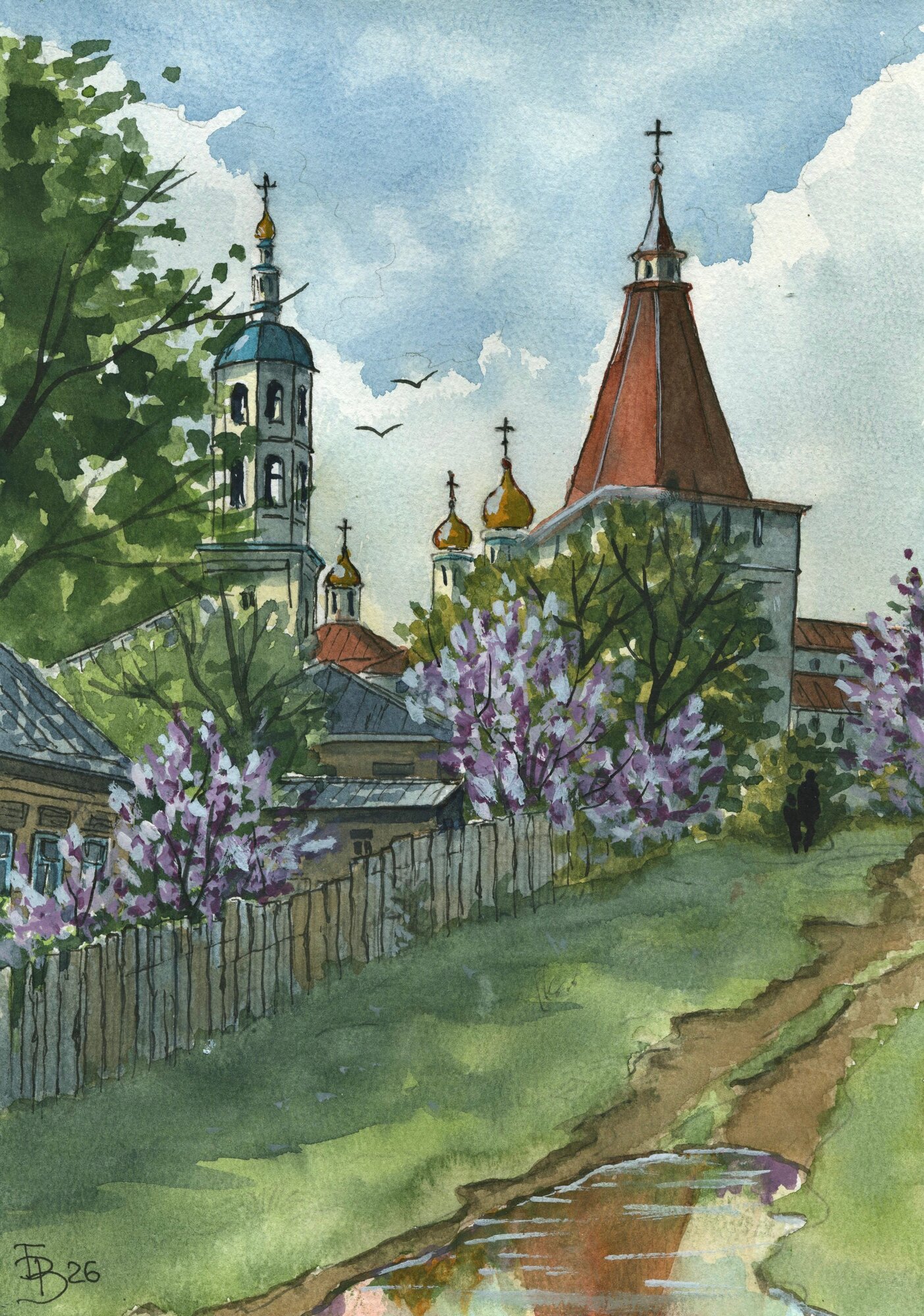 Картина акварельная 21х30 см. Не принт и не распечатка. Авторская. Без рамы и без паспарту