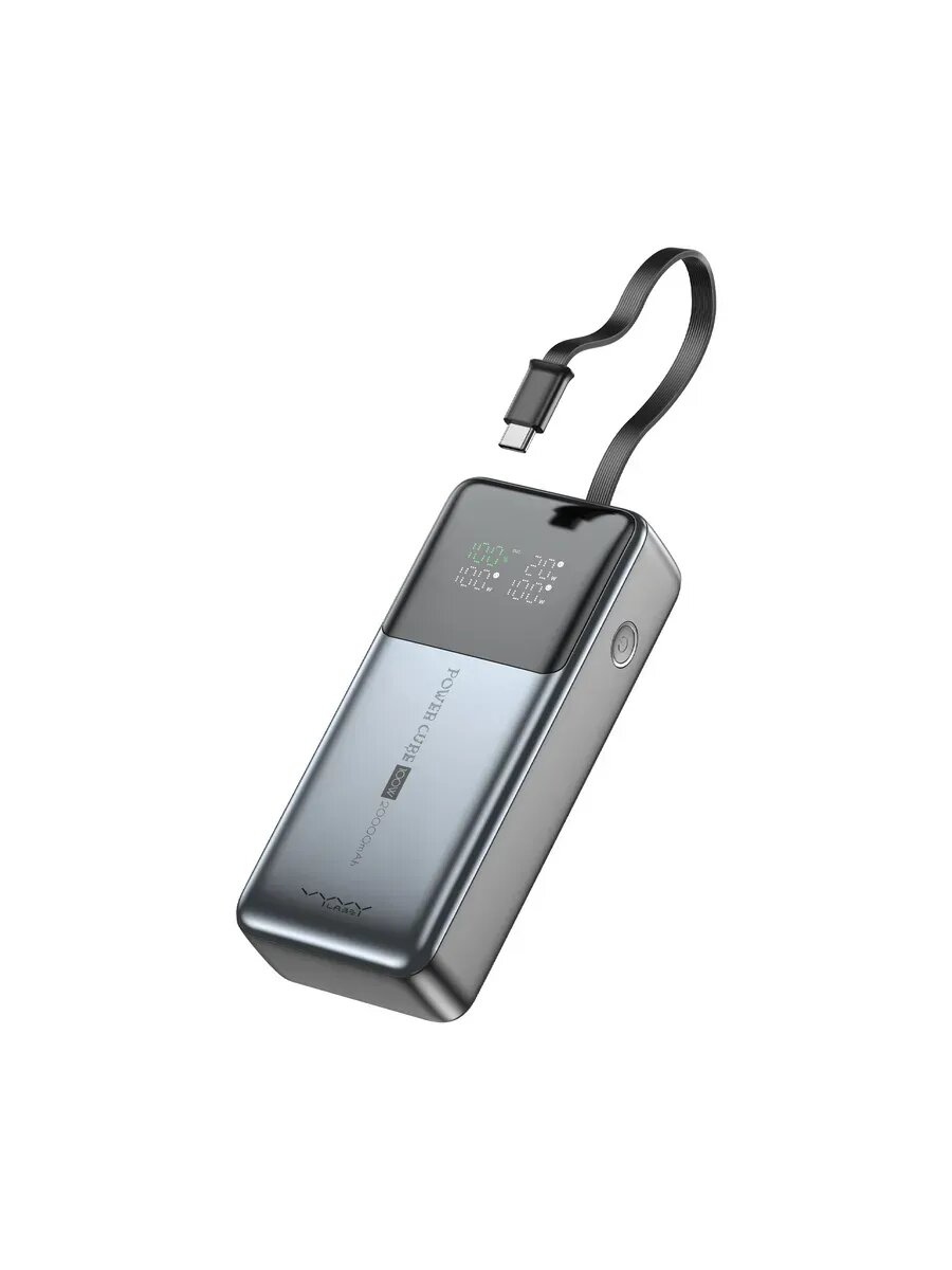 Внешний аккумулятор VyvyLabs Power Lite, 20000 mAh, кабель в комплекте, цифровой дисплей