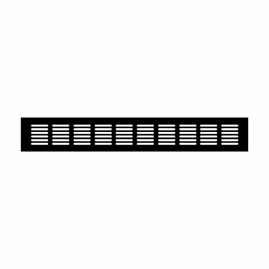 Вентиляционная решетка Благовест 100x400, ASM19 матовый черный