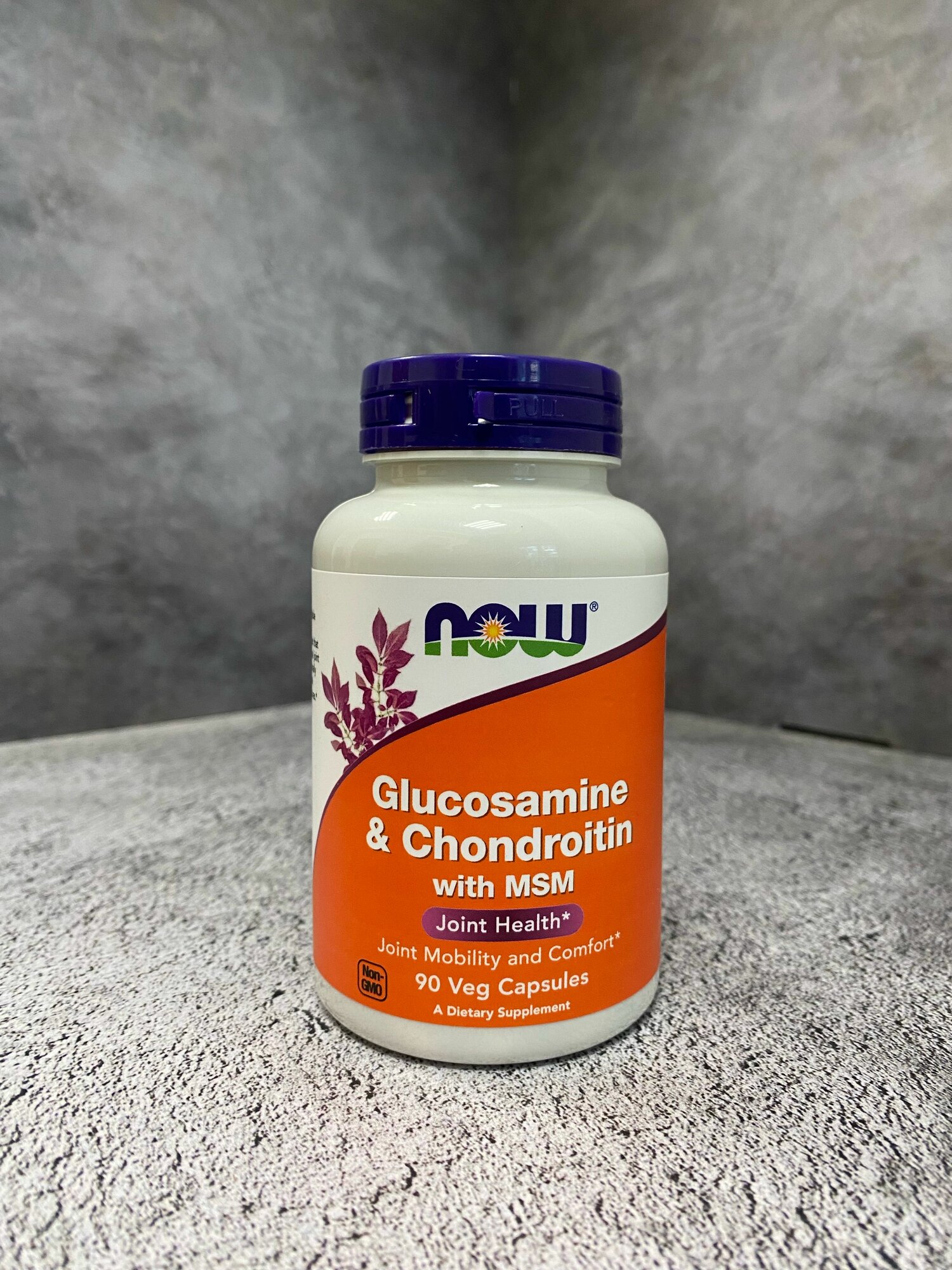 Now Glucosamine & Chondroitin with MSM 90 Veg Capsules Нау Глюкозамин и Хондроитин с МСМ, 90 веганских капсул