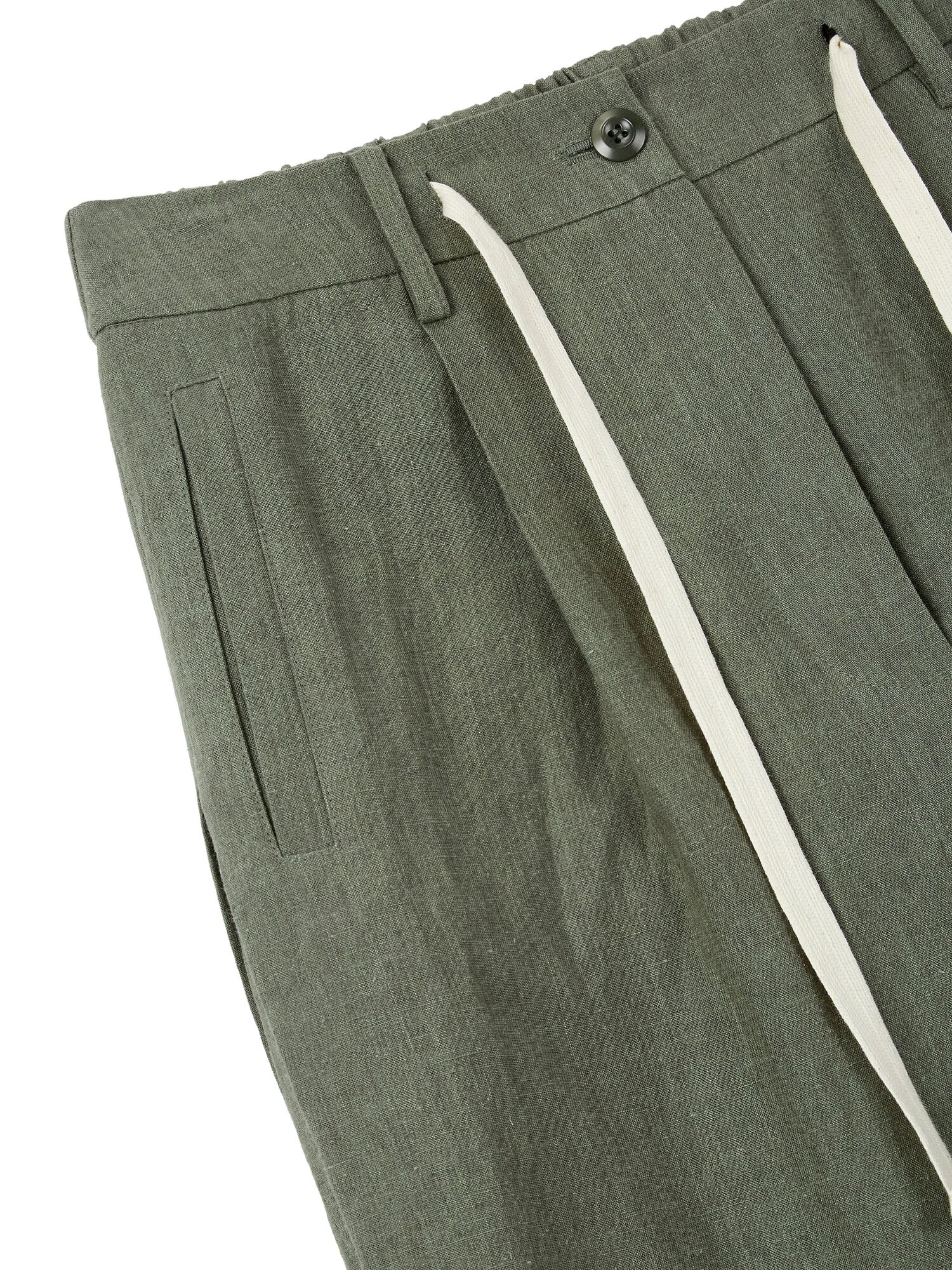 Брюки STUDIO TOMBOY Pleated drawstring trousers, размер OneSize, green — фото 1