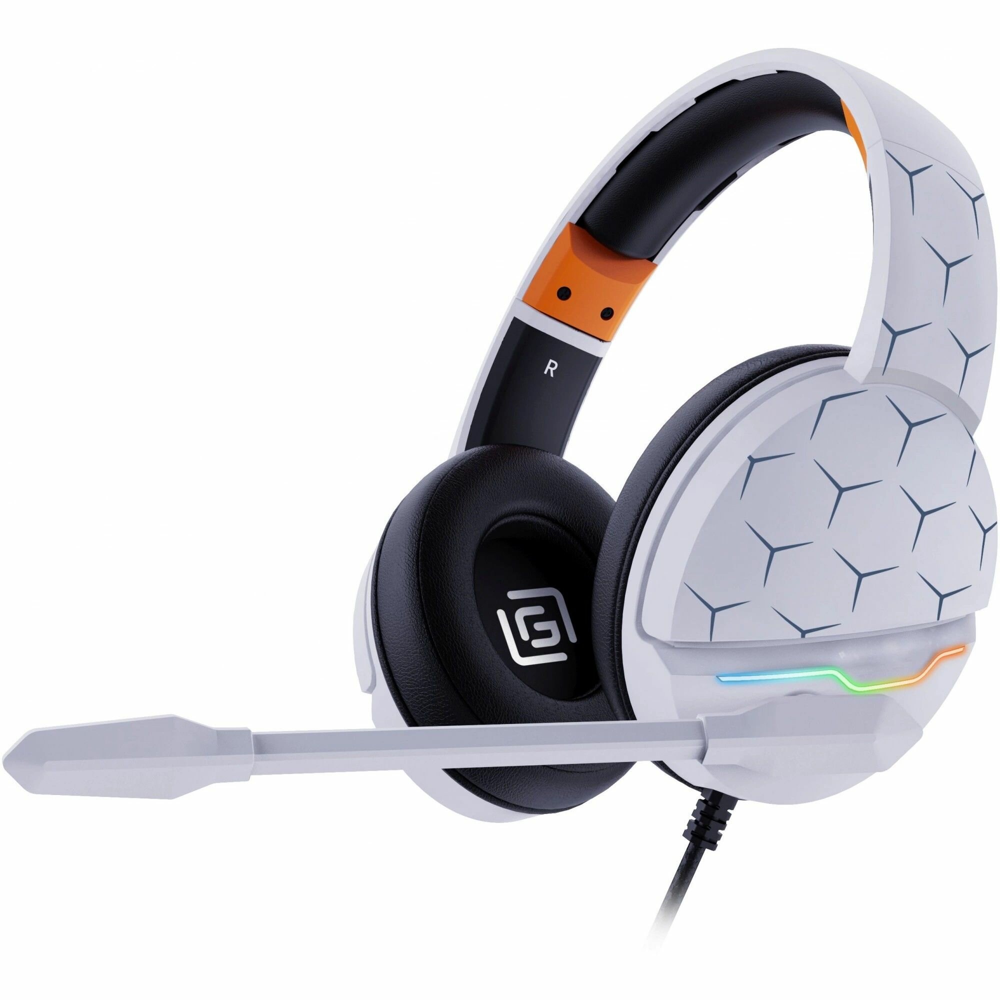 Oklick Наушники и микрофоны Наушники с микрофоном Оклик HS - L710G белый черный 2м мониторные 1978693