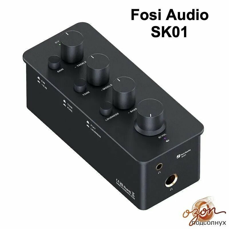 Портативный усилитель Fosi Audio SK01 с разъемами 3,5 и 6,35 мм для наушников премиум