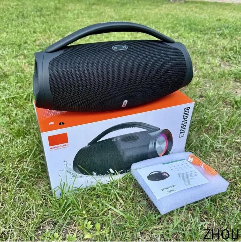 Портативная колонка BOOMBOX 3 черный / Блютуз колонка беспроводная