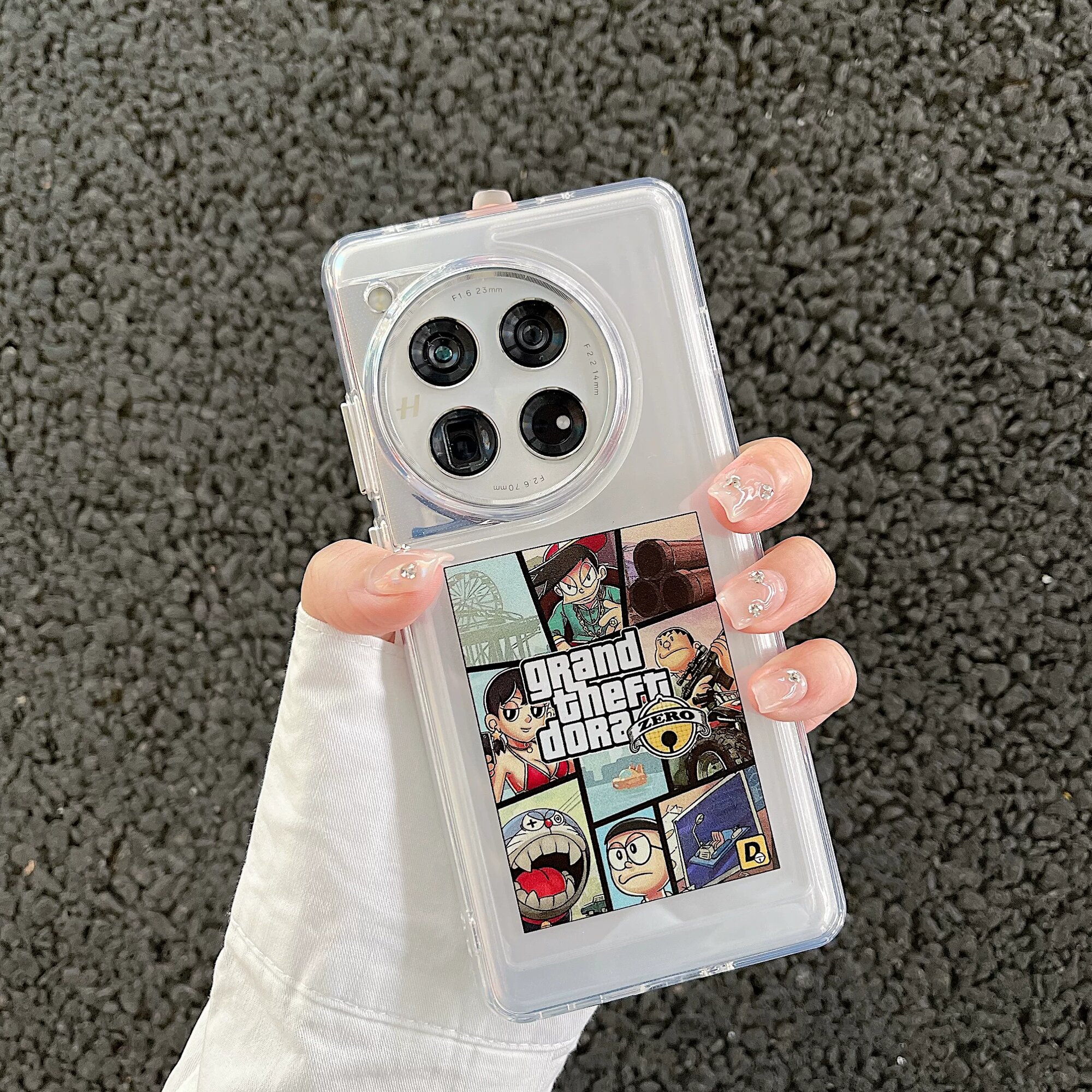 Прозрачная акриловая защитная оболочка для OnePlus Ace 2 с паттерном «Мем GTA», тонкая и устойчивая к падению