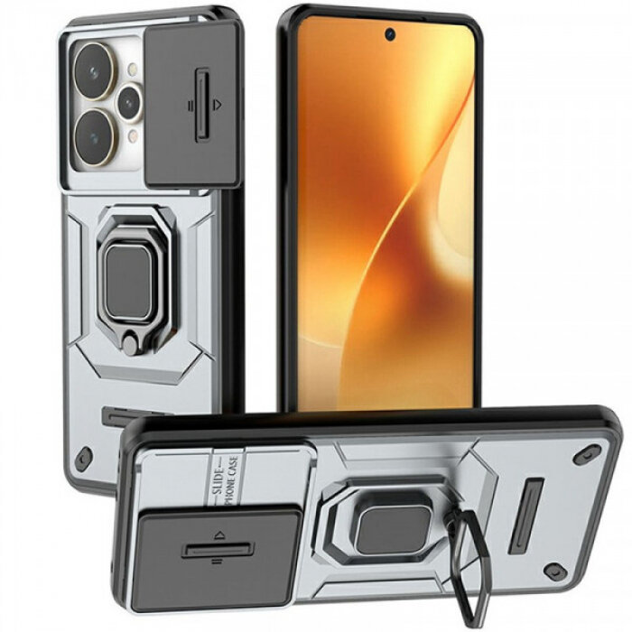 Transformer Ring Holder Противоударный чехол с кольцом и шторкой камеры для Realme 15 5G /15 Pro 5G