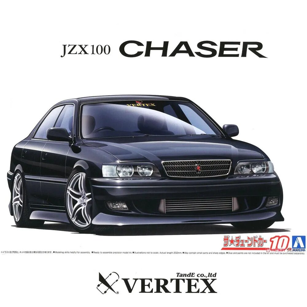 Сборная модель Машинка aoshima-05981 1/24 VERTEX Toyota JZX100 Chaser Tourer V 98 car model kit
