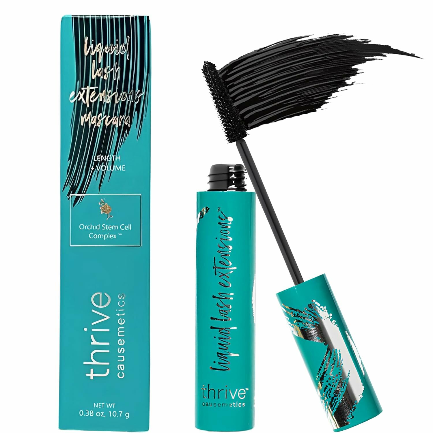 Маскара liquid lash extensions от thrive causemetics для длины и объема, естественный вид 0.38 oz 10.7 g для повседневного макияжа