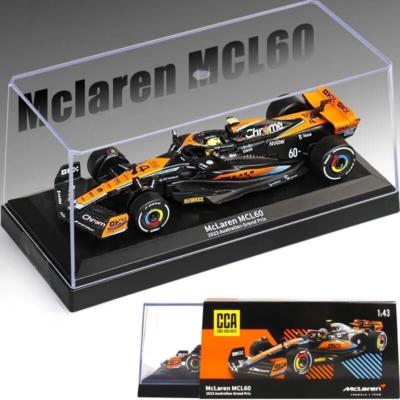 1:43 Mclaren MCL60 2023 F1 Team гоночная модель, металлическая модель, детские игрушки, подарок на день рождения, Гоночный автомобиль Формулы-1
