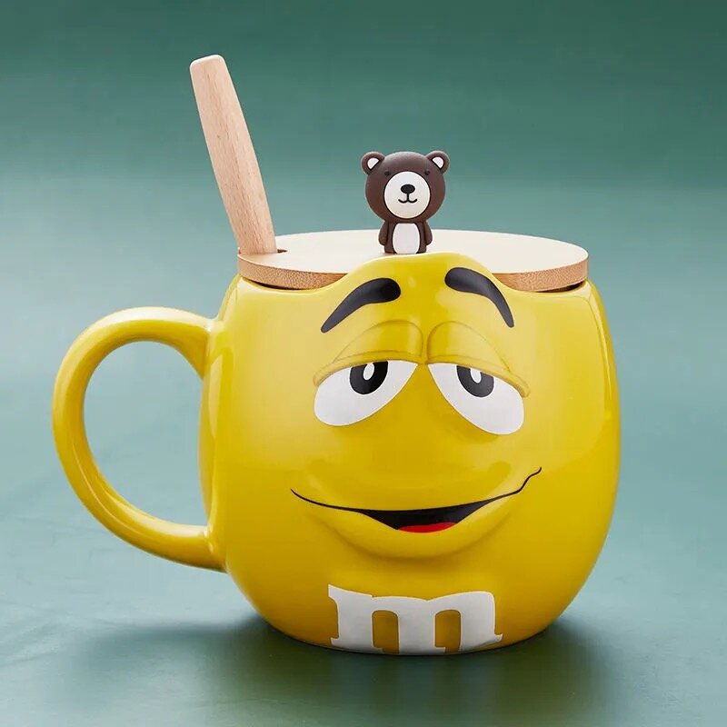 M&M Кружка, С подарочной коробкой, с ложкой, с крышкой, 600 мл, 1 шт