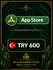 Подарочная карта App Store & iTunes Code (Apple ID) на 600 Турецких лир, Турция,...