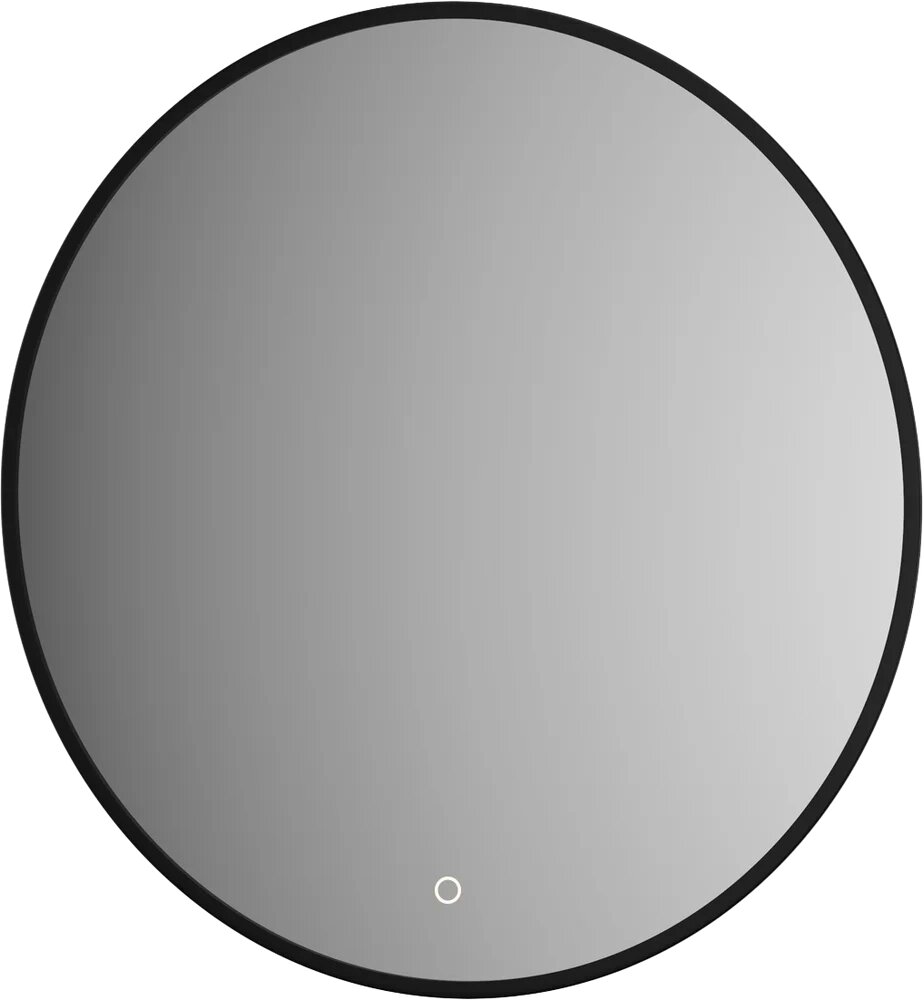 Зеркало круглое Defesto Aura DF 2984S 70x70 со светодиодной подсветкой, 70 см, с сенсорным управлением, черное, пластиковое, в современном стиле