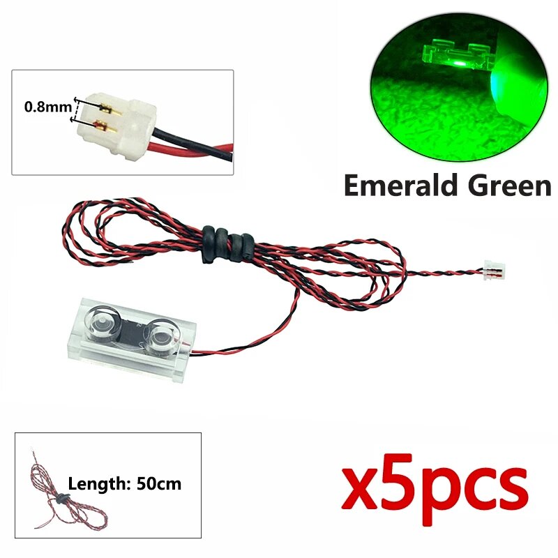 5шт. LED изумрудный 1x2-Green