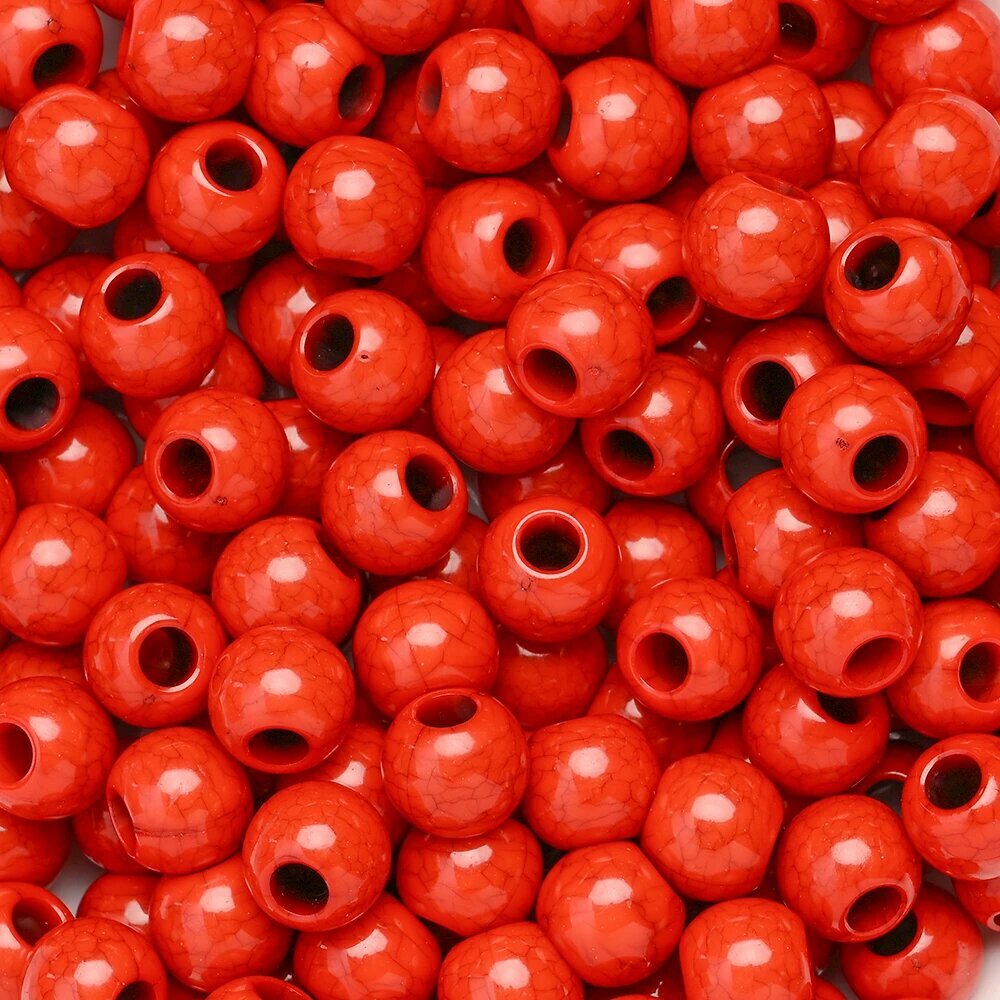 Бусины Missopick акриловые 10мм 100шт Красный, red
