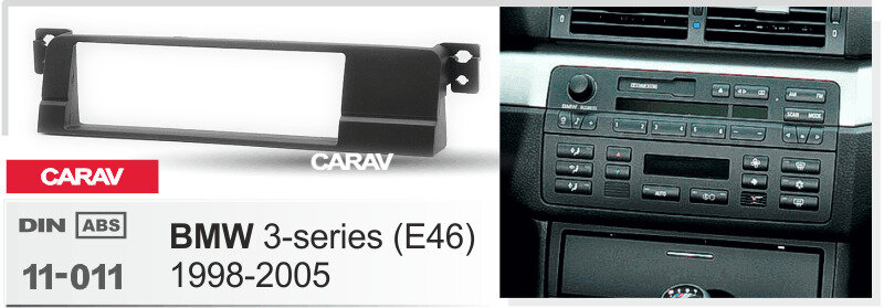 Переходная рамка 1-DIN для BMW 3-Series (E46) 1998-2005 CARAV 11-011