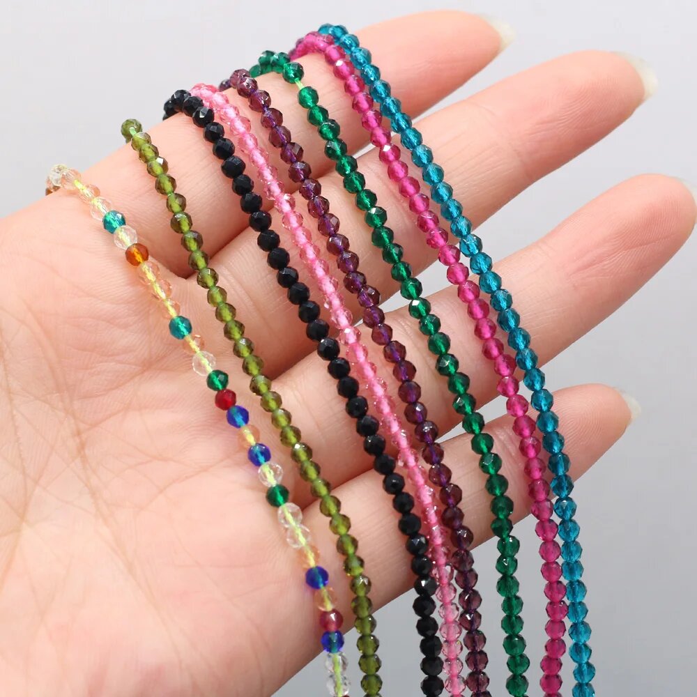 Бусины шпинель 2 мм, Mix Color, 900 шт