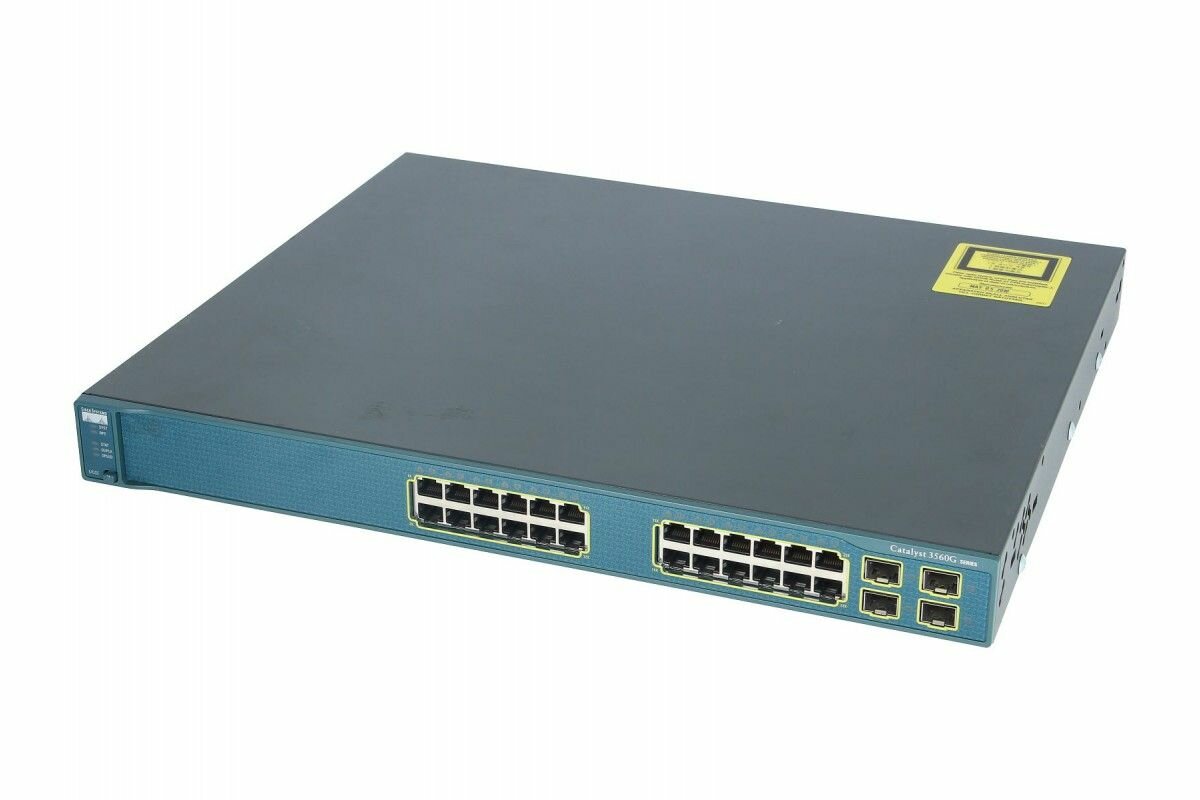 Коммутатор Cisco WS-C3560-24TS-S Catalyst 3560 24 10-100 + 2 SFP Standard Image. Товар уцененный