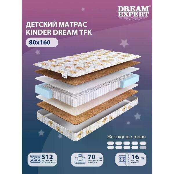 Матрас DreamExpert 80x160 ортопедический в кроватку