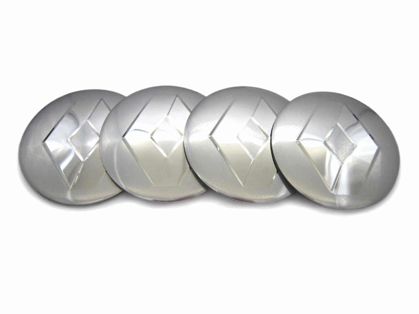 Наклейки на колесные диски и колпаки Renault full chrome 54 мм алюминий сфера