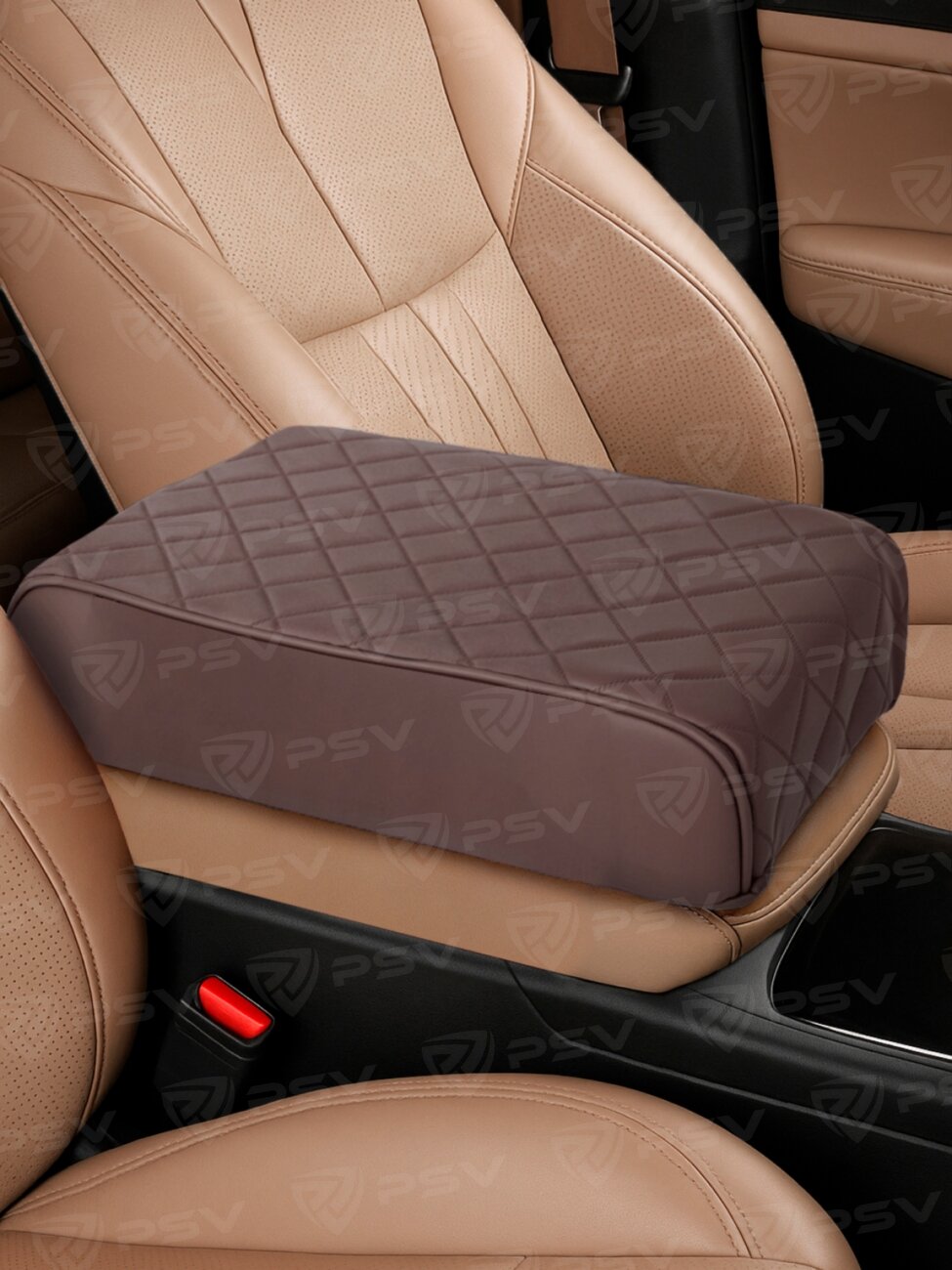 Органайзер на подлокотник PSV Pillow (Темно-коричневый), экокожа 139432