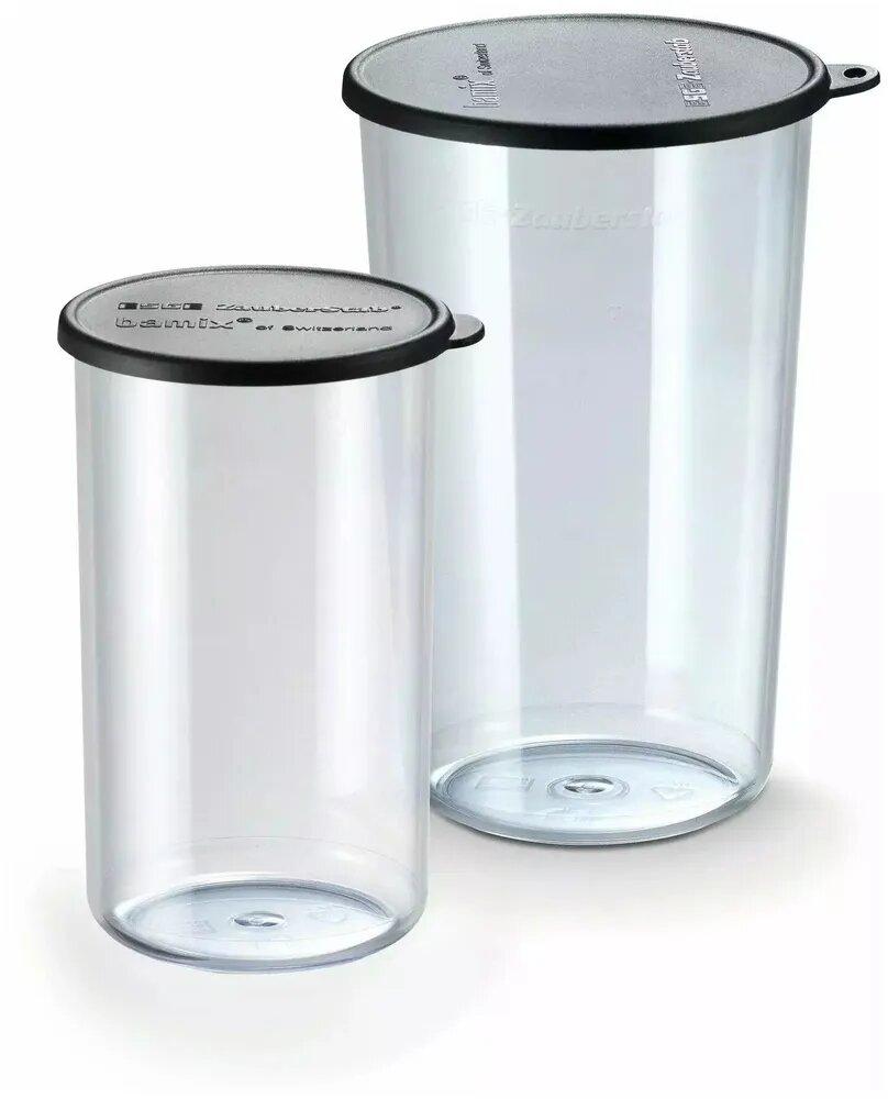 Набор стаканов с крышками Bamix BEAKER SET 400ml+600ml, пластик, Швейцария