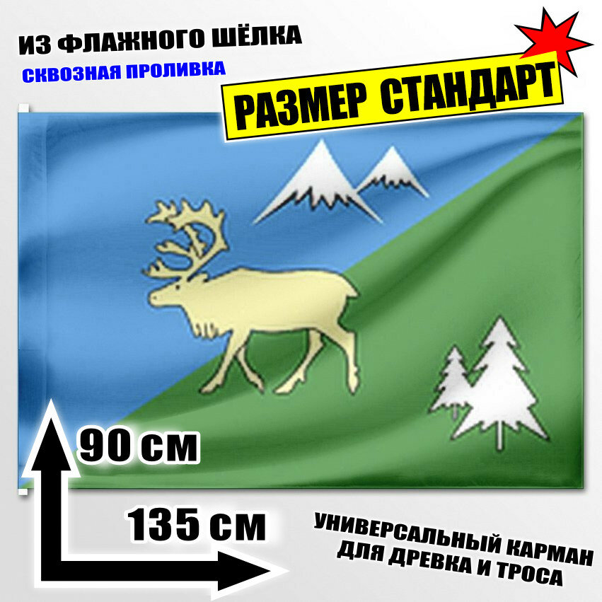 Флаг Быстринского района 135x90 см.