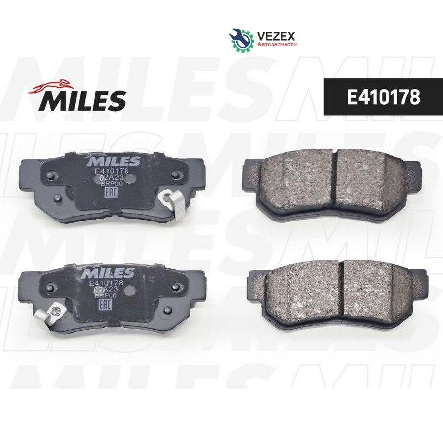MILES E410178 Колодки тормозные задние (без датчика) (Смесь Low-Metallic) HYUNDAI TRAJET 2.0-2.7 00- (TRW GDB3258) E410178