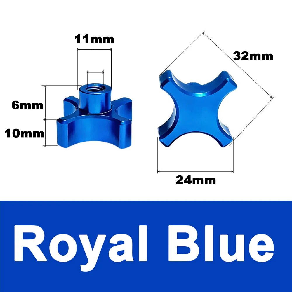 Гайка-барашек Royal Blue, 32x24x11x10x6 мм