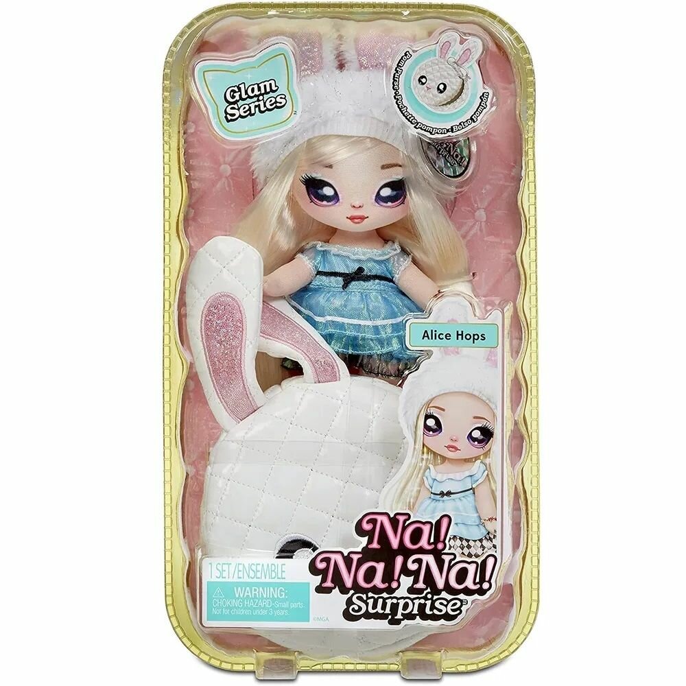 Кукла Na! Na! Na! Surprise 2 в 1 серия Glam Series Alice Hops белый кролик