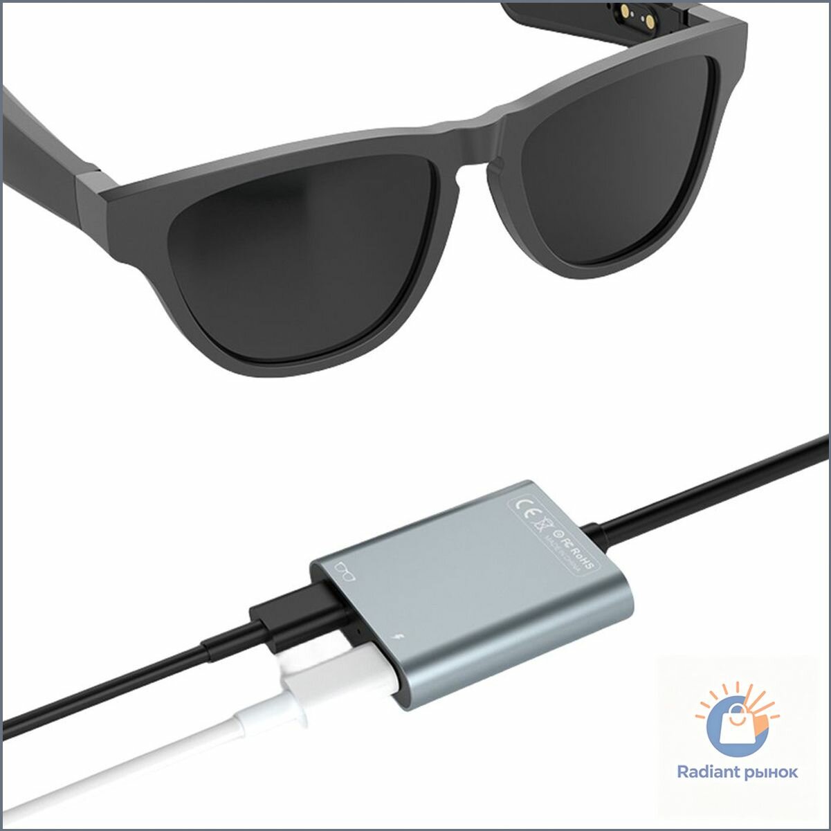 Хаб-адаптер для AR-очков: PD 100 Вт, USB 3.2 Gen2 (10 Гбит/с)