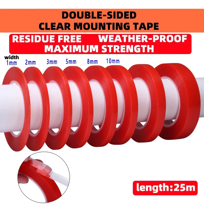 Двухсторонний акриловый скотч 10 м 4mm Width