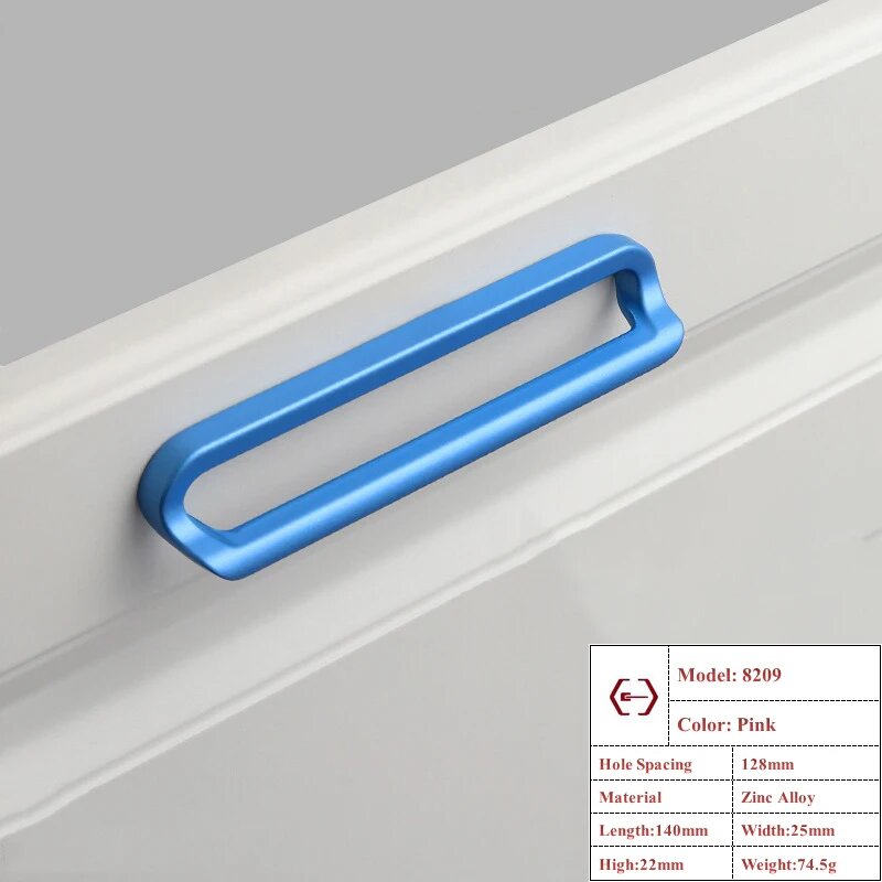 Ручки LSTABAN для шкафов из цинкового сплава Синий, 8209 128mm Blue