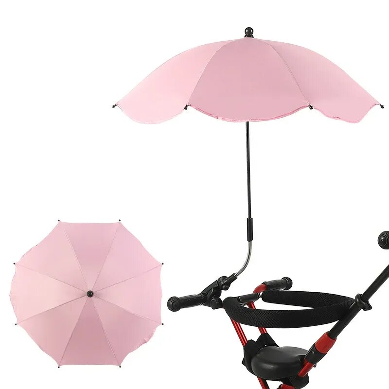 Розовый зонт для коляски, солнцезащитный, Pink