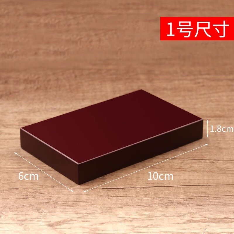 Деревянная прямоугольная подставка для статуэток Будды, 10x6x1.8 см, декоративный садовый аксессуар, идеально подходит