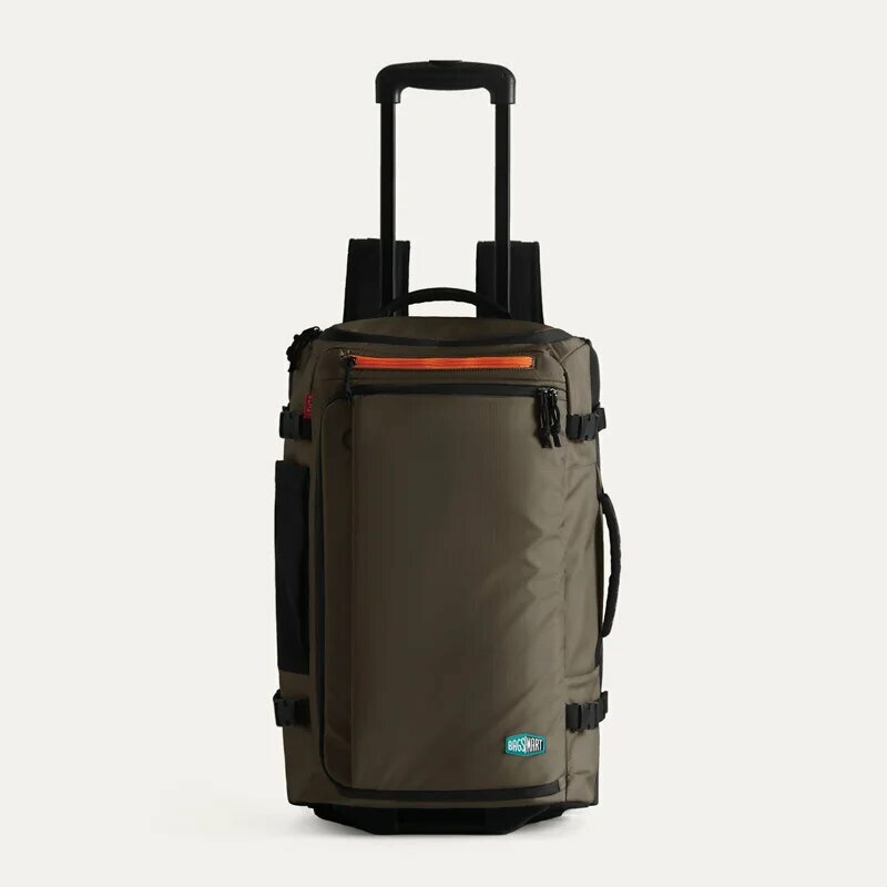 Рюкзак-чемодан BAGSMART 43 л на колесиках с гладкими полиуретановыми колесами, большой вместимости, для ручной клади, дорожный чемодан-тележка