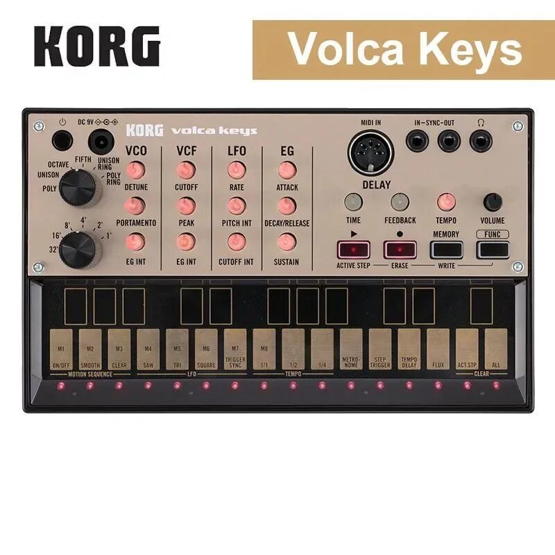 Korg Volca Keys аналоговый синтезатор 27 Ключи(Подарите европейский стандартный адаптер)