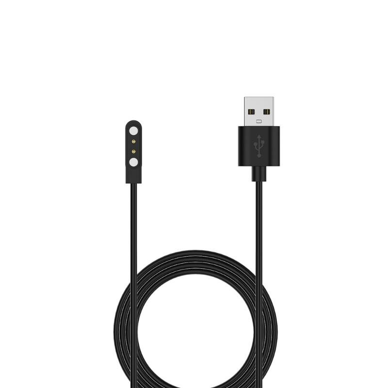 Магнитный USB-кабель для смарт-часов, 2 пина, черный, 60cm