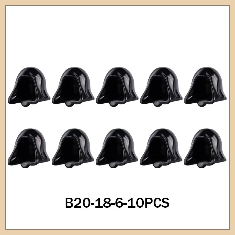 Черные рыцарские шлемы MOC B20-18-6-10PCS