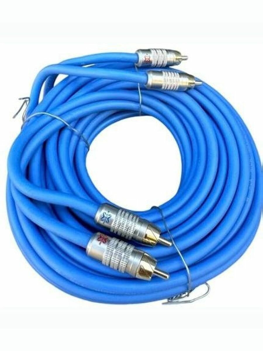 Межблочный кабель 2RCA 2RCA 5м голубой