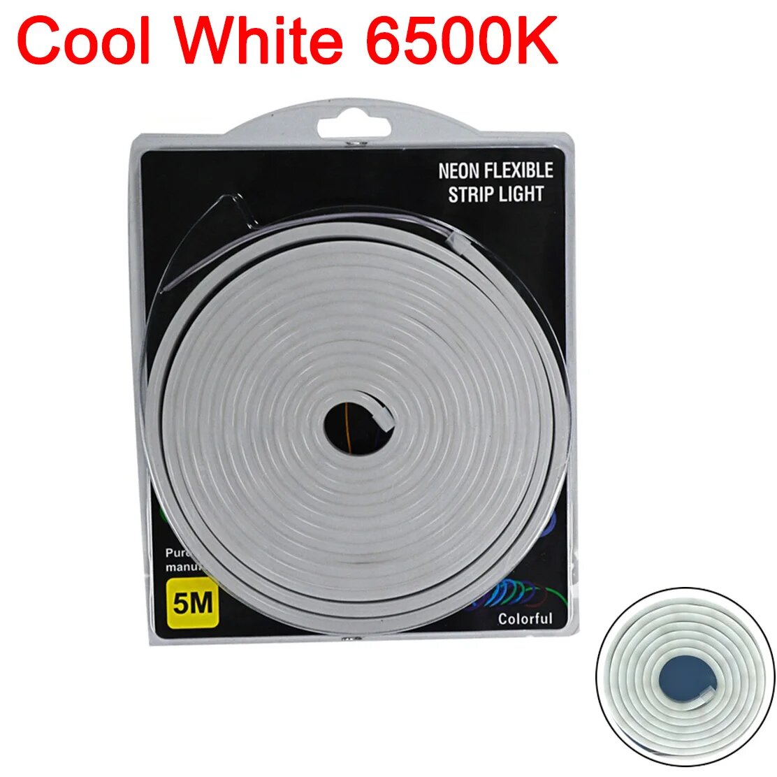 Гибкая LED лента Cool White 6500K, 5м