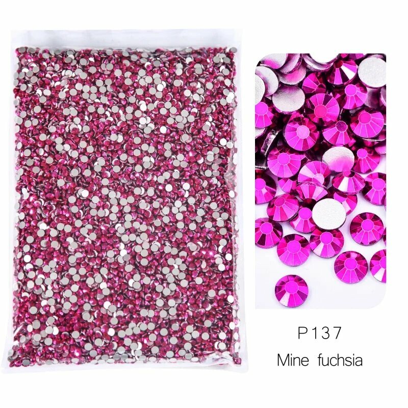 Стразы розовые fuchsia SS3-14400Pcs