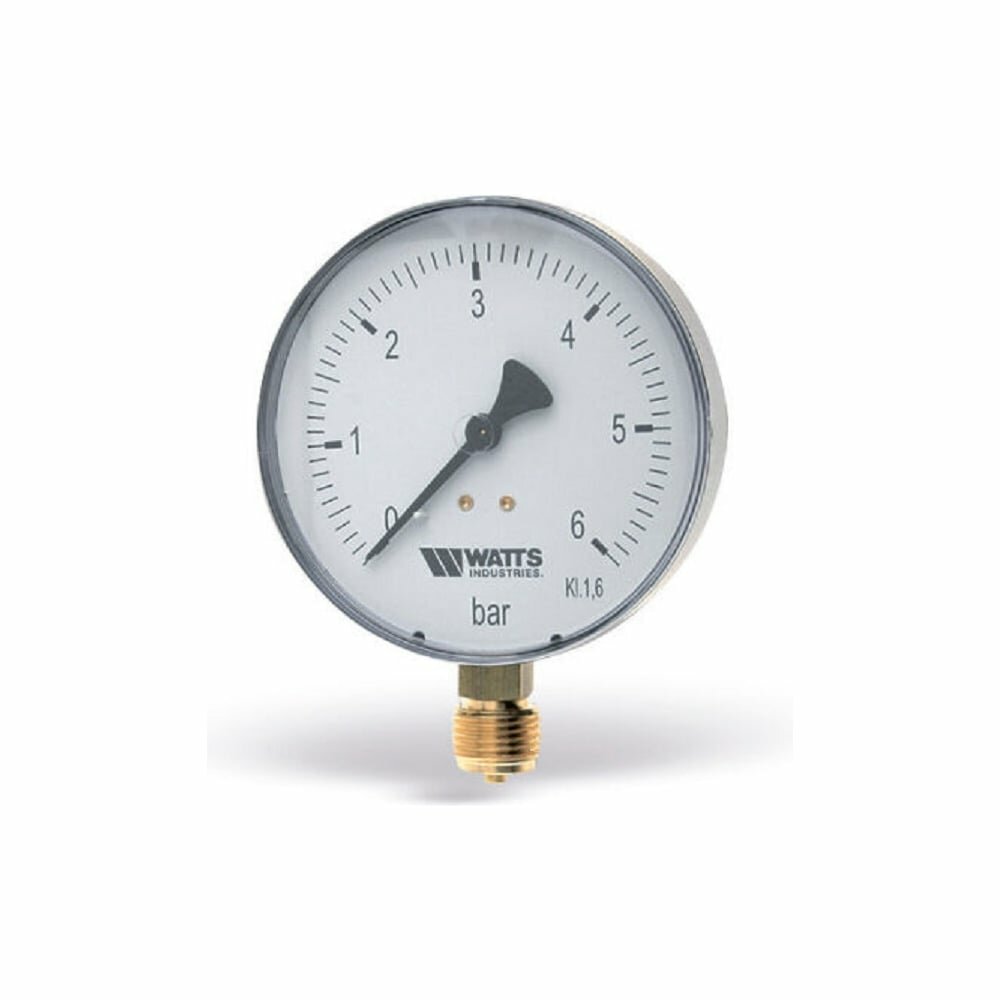Манометр Watts Верт.100-1/2-10bar F+R250 (MRS) 0322610 (с красной стрелкой) PA5510BD03 10008087