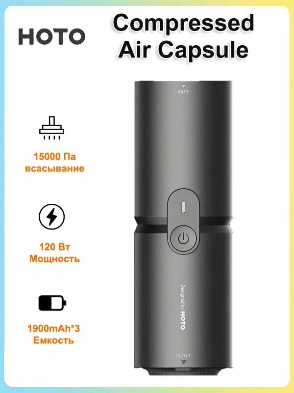 Удобный пылесос HOTO Portable Compressed Air Capsule, HOTOQWCXJ001