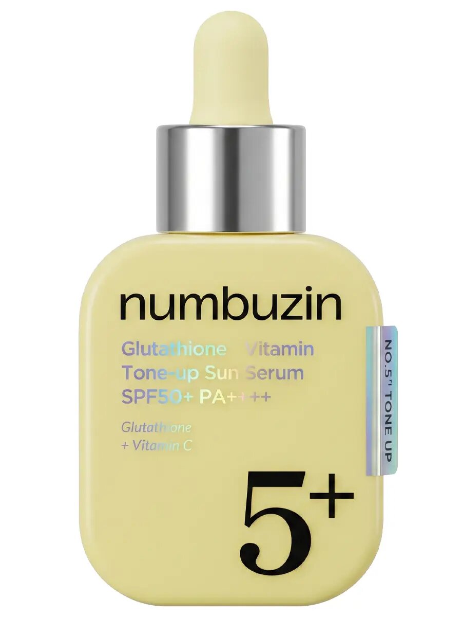 Numbuzin Солнцезащитная сыворотка с глутатионом SPF50+ PA++++ No.5+ Glutathione Vitamin Tone-up Sun Serum 30 мл