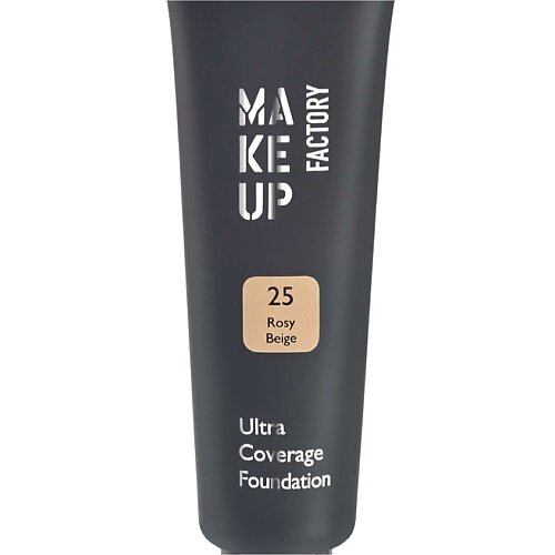 MAKE UP FACTORY Тональный крем с плотным покрытием Ultra Coverage Foundation, № 25 Rosy Beige, 30 мл № 25 Rosy Beige